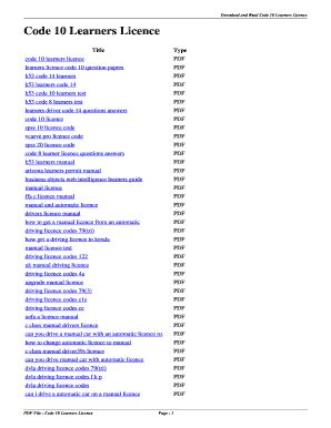 Fillable Online Wadx No Ip Code Learners Licence Code Learners Licence Wadx No Ip Fax