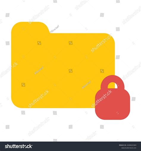 Encrypted Secure Folder Icon Flat Stock Vector Royalty Free 2240610383 Shutterstock