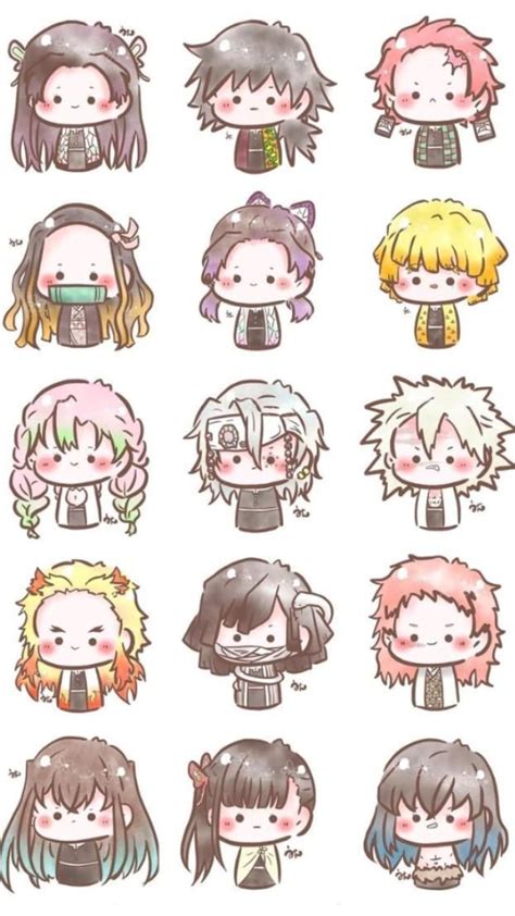 Kny Personajes Chibi😁 En 2022 Pegatinas Bonitas Dibujos Bonitos