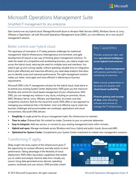 Microsoft Operations Management Suite Resources Pdf Cloud Computing Microsoft Azure