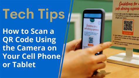 how to scan qr code with the camera on your cell phone or tablet youtube