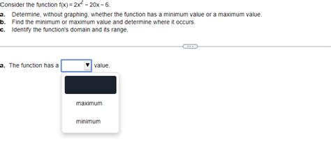 Solved Consider The Function Fx2x2−20x−6 A Determine
