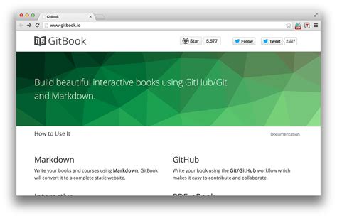 gitbook build beautiful interactive books using git and markdown