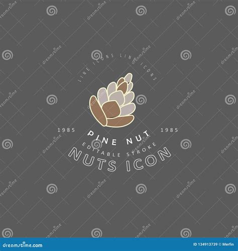 Vector Icon And Logo For Nuts And Seeds Editable Outline Stroke Stock Vector Illustration Of