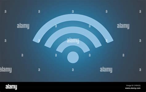 Wi Fi Signal Icon On Blue Gradient Background The Icon Represents Wireless Connectivity And