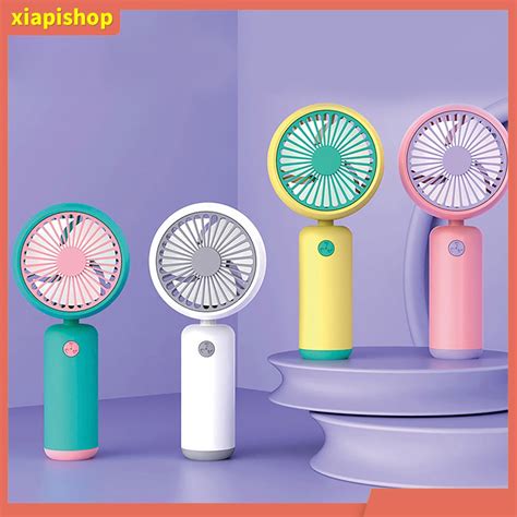 {xiapi} พัดลมมือถือ แบบพลาสติก ขนาดเล็ก ชาร์จ Usb พร้อมพวงกุญแจ สําหรับตั้งโต๊ะ Shopee Thailand