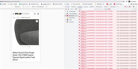 In Mobile View Moving On To Next Slide Produces Error Unable To Preventdefault Inside Passive