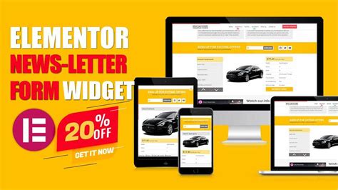 Elementor Custom News Letter Widget Works With Free And Pro Versions