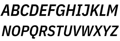 IBM Plex Sans Condensed SemiBold Italic Font FFonts Net