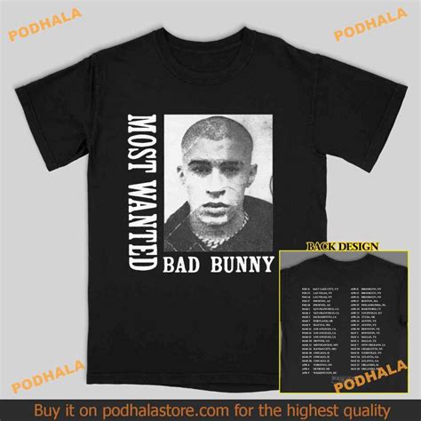 Double Sided Bad Bunny 2024 Most Wanted Shirt For Fans Podhalastore