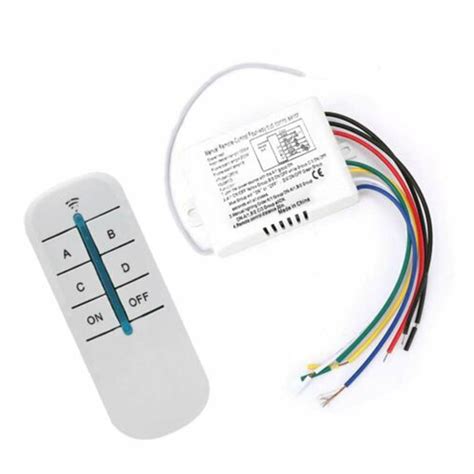 4 Way Remote Control Switch 220v Four Way Digital Wireless Wall Light