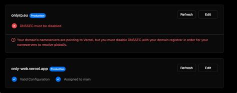 Problem With Dnssec Help Vercel Community