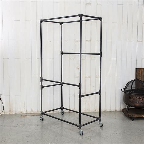 파이프750 인더스트리얼 파이프 인테리어 파이프행거 2단 높이조절 양면 볼트조임 조립식 고객맞춤 주문제작