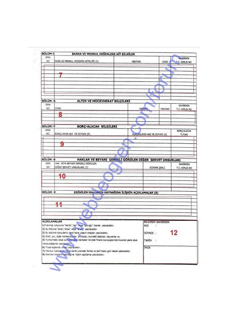 Mal Bildirim Formu Doldurma Kılavuzu Üst Yazı Şablonu ve Formlar