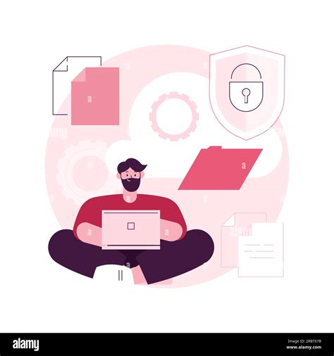 Cloud Storage Abstract Concept Vector Illustration Digital Hosted Storage Database Security