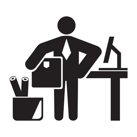 Businessman Employee Office Resign Icon