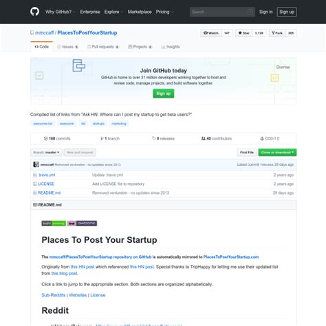 Places To Post Your Startup Github The Growth Gallery For Startups
