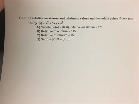 solved find the relative maximum and minimum values and the