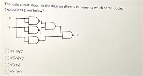 Solved The Logic Circuit Shown In The Diagram Directly
