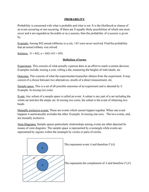 Engineering PROB STAT Lecture Notes PROBABILITY Probability Is Concerned With What Is