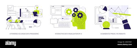 Ai Powered Data Analysis Abstract Concept Vector Illustrations Stock Vector Image And Art Alamy