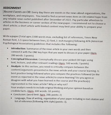 assignment recent events on ob every day there are