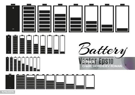 배터리 충전기 손가락 낮은 배터리 표시기 높은 벡터 Isolatedvector 일러스트 레이 션 가득 찬에 대한 스톡 벡터 아트 및 기타 이미지 Istock