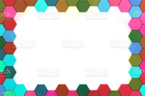 화려한 육각형 다각형 프레임의 3d 일러스트 0명에 대한 스톡 사진 및 기타 이미지 0명 기하 도형 단순함 Istock
