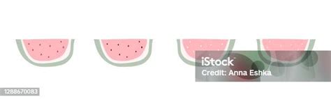수박 핸드 그린 세트의 핑크 슬라이스 낙서 수박 인쇄 흰색 배경에 고립 된 여름 디자인 과일 요소 벡터 스톡 일러스트레이션 0명에 대한 스톡 벡터 아트 및 기타 이미지