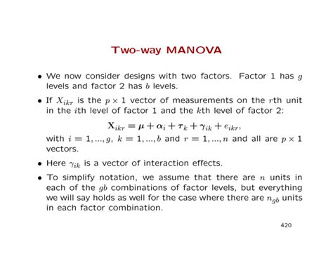 Two Way Manova