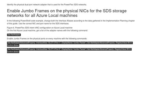 Configure Physical Nics Implementation Guide Consuming Powerflex