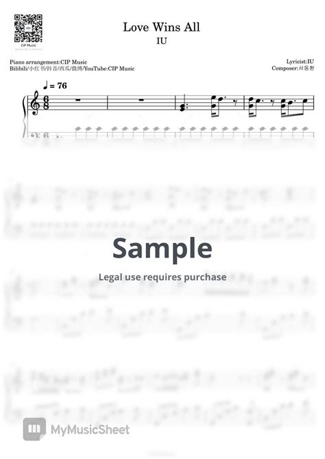 Iu Love Wins All Sheets By Cip Music