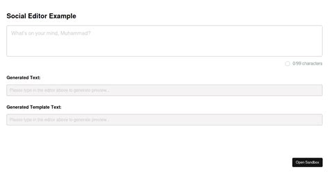 Social Editor Box Demo Forked Codesandbox