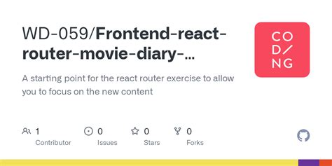 Github Wd 059frontend React Router Movie Diary Template A Starting