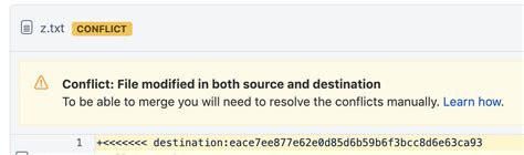 Resolve Merge Conflict Option On New Pull Request