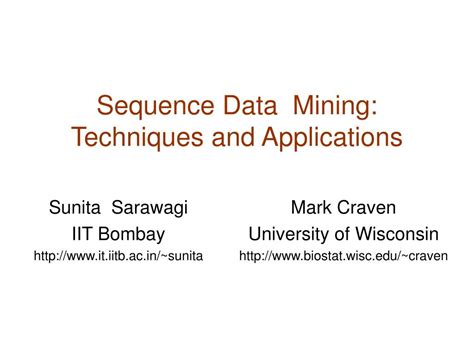 Ppt Sequence Data Mining Techniques And Applications Powerpoint