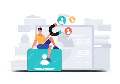 Premium Vector The Guy Holds A Attraction In His Bridge Actor Which Attracts Submit Hour