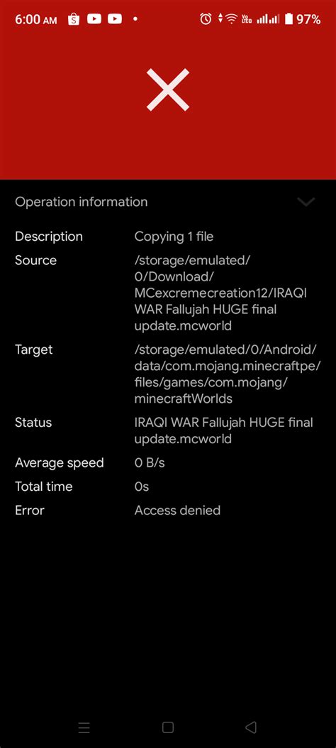 Bedrock Ive Been Trying To Copy Paste Files In The Commojang Directory And It Doesnt Allow
