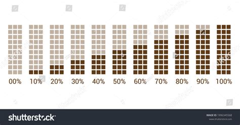 Set Brown Bar Chart Infographic Percentage Stock Vector Royalty Free Shutterstock