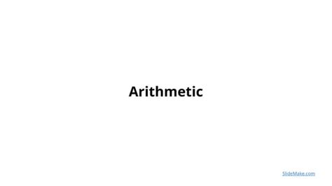 Arithmetic Is Using In Coding Language H Pptx