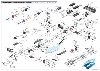 XRAY XB8E 24 Exploded View