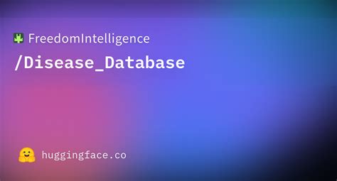 Freedomintelligencediseasedatabase At Main
