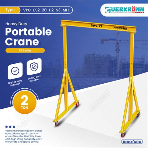 Verkronn Portable Gantry Crane 2 Ton Vpc Es2 20 H2 S3 Mh Lazada Indonesia