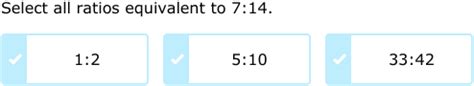 IXL Identify Equivalent Ratios Algebra Practice
