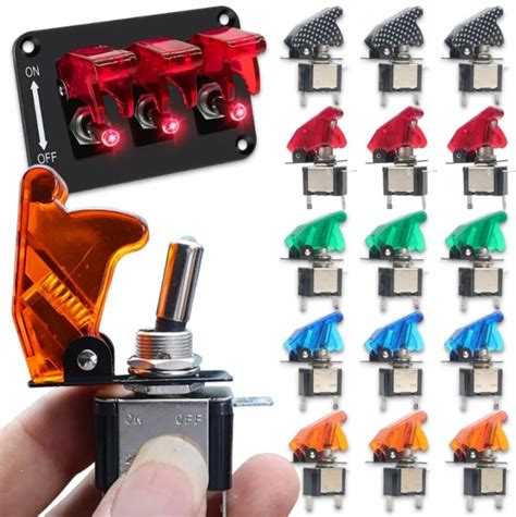 ASW 07D LED Car Modification Switch 12V 20A Auto Rocker Arm Toggle Switch With Prevent