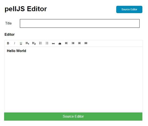 Simple Richtext Editor Based On Pelljs Sourcecodester