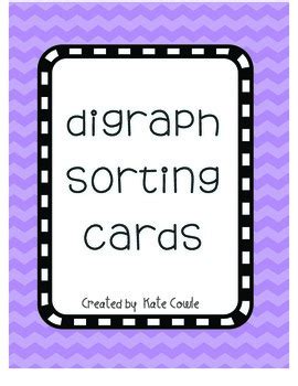Digraph Sorting Mats And Cards By Cupcakes And Craftastrophes TPT