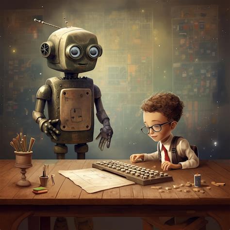 Premium Ai Image Robots For Math Learning
