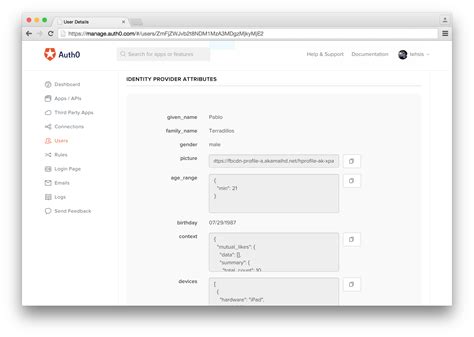 Update Of The User S Details Section