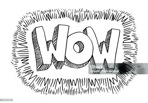 와우 소셜 미디어 콘텐츠용 스티커입니다 벡터 손으로 그린 그림 디자인입니다 대화 단어 대화 문구 경외감에 대한 스톡 벡터 아트 및 기타 이미지 Istock
